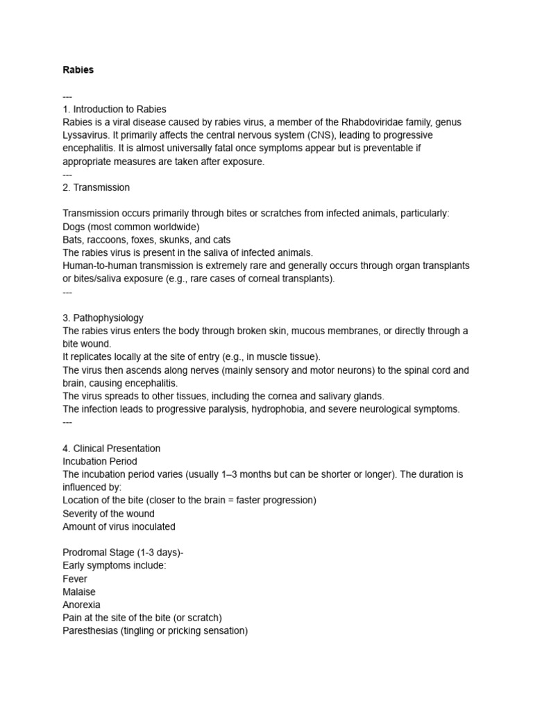 Rabies | PDF | Rabies | Clinical Medicine