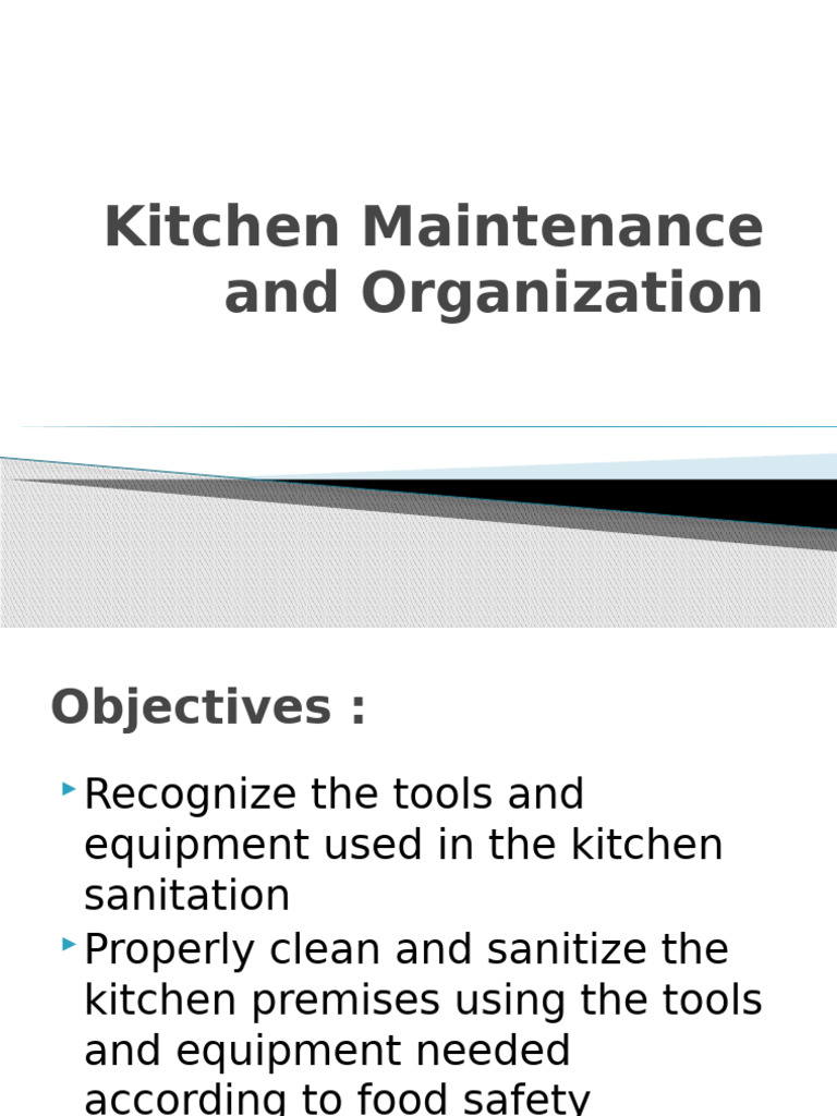 Kitchen Maintenance and Organization | PDF | Dishwasher | Materials
