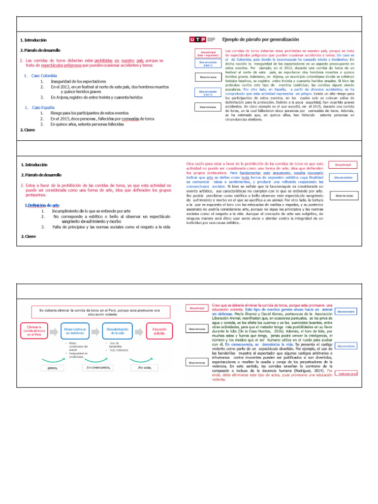 Ejemplos (Esquemas y Párrafos Tipo) | PDF