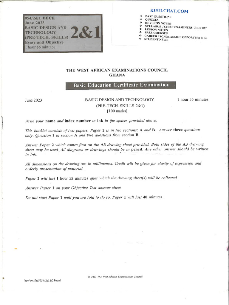 Bece 2023 Pre-Tech | PDF