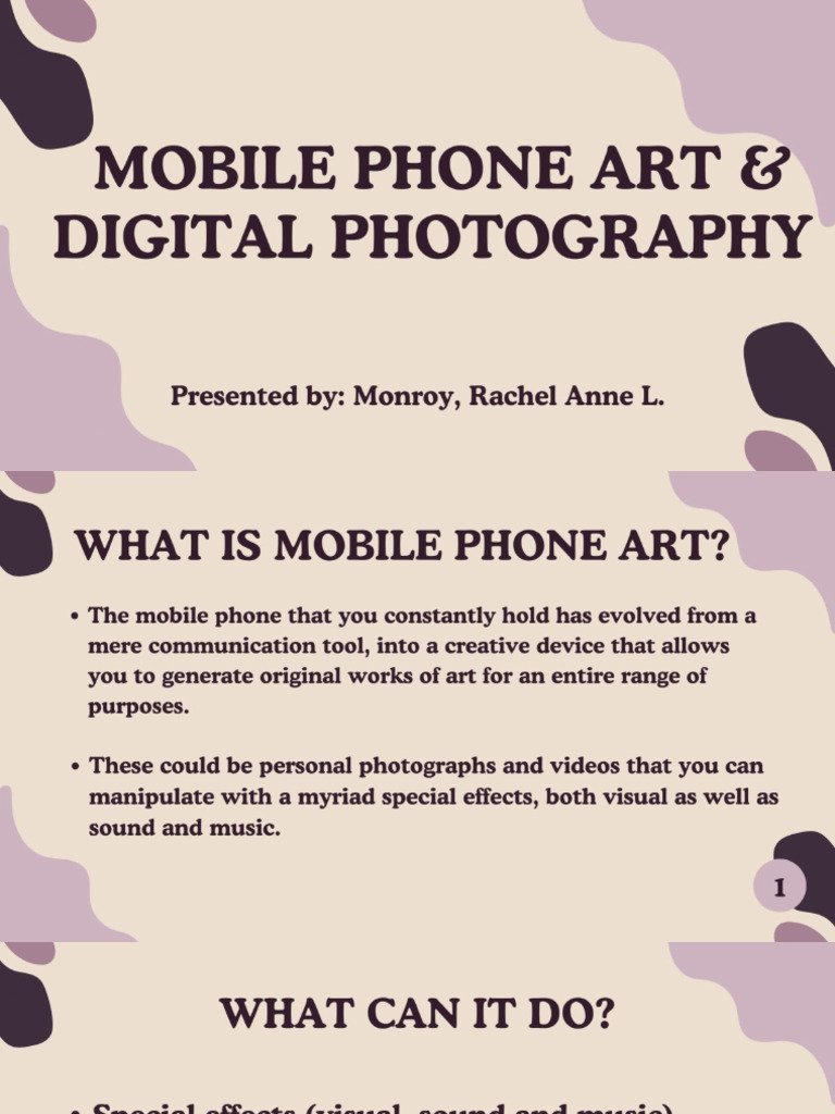 Mapeh Arts Lesson Quarter 2 - Mobile Phone Art and Digital Photography ...