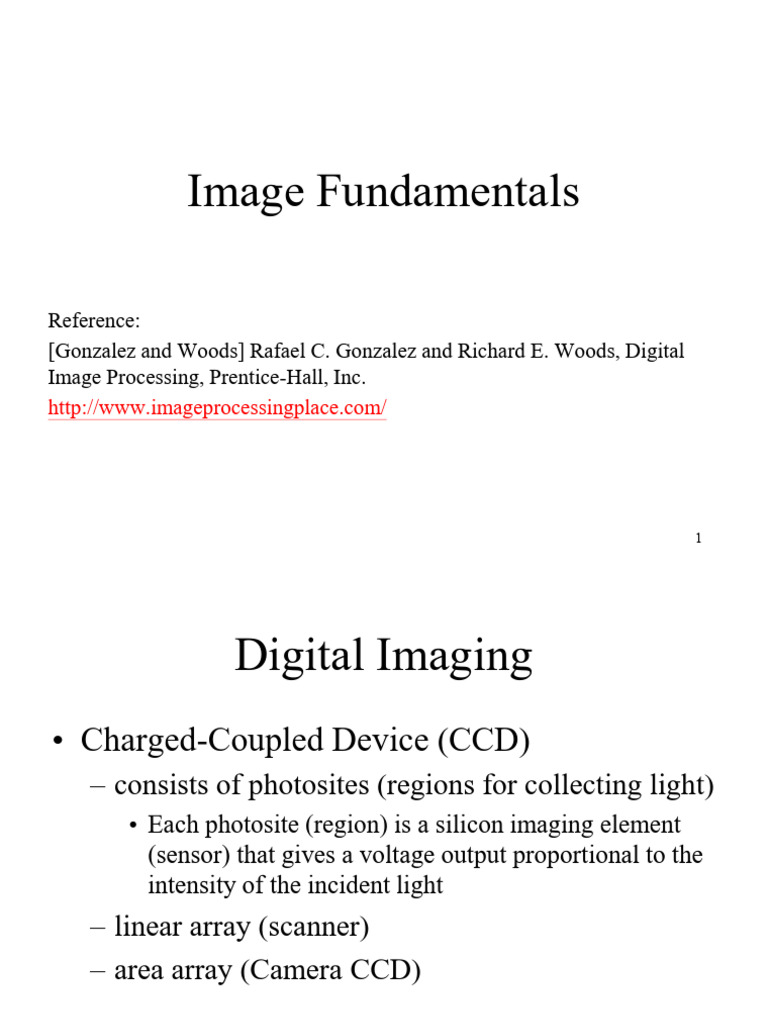 L1 Image-Fundamentals | PDF | Charge Coupled Device | Pixel