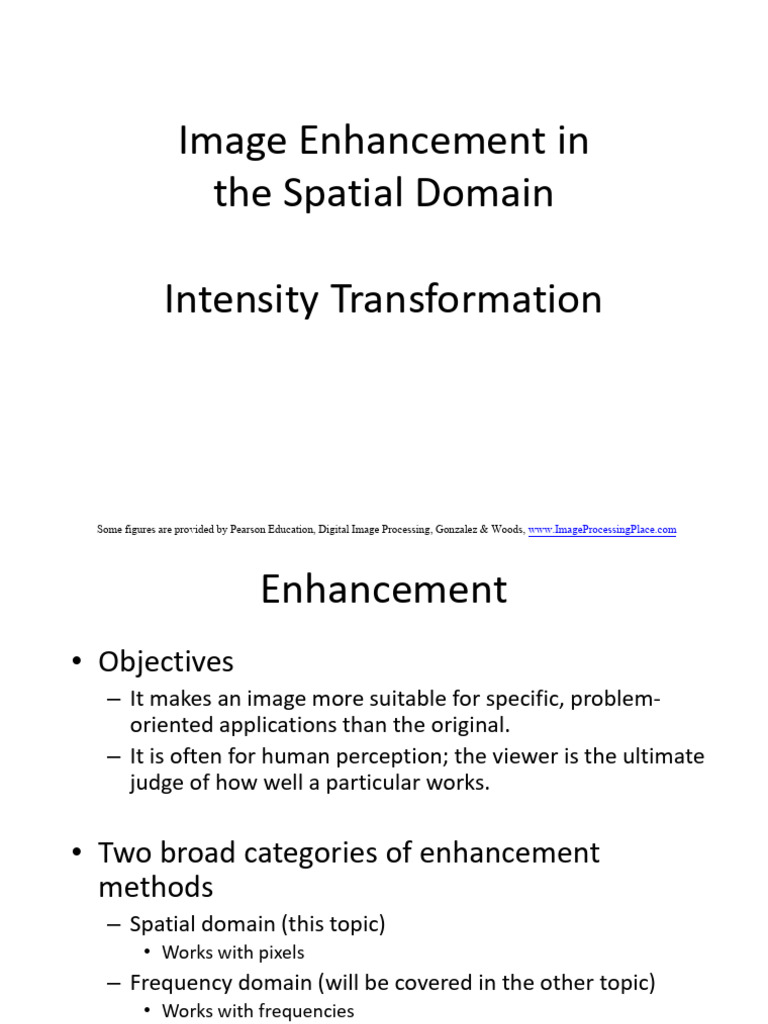 L1 - Image Enhancement Spatial Intensity Transformation | PDF | Digital Signal Processing ...