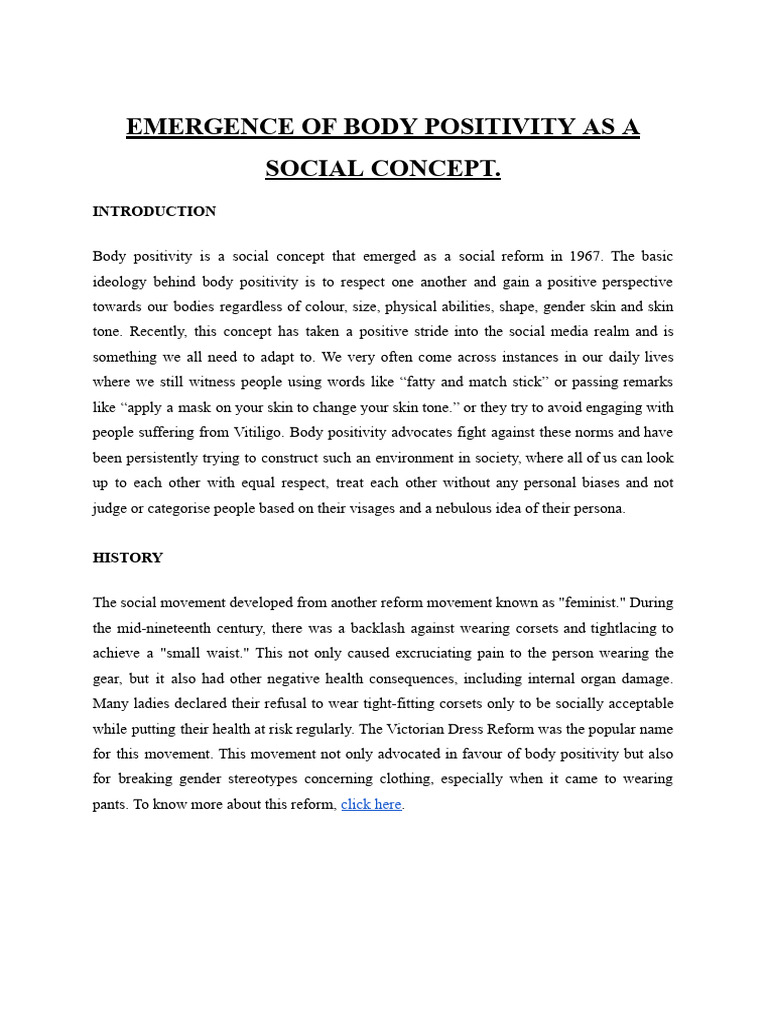 Body Positivity: A Social Evolution | PDF