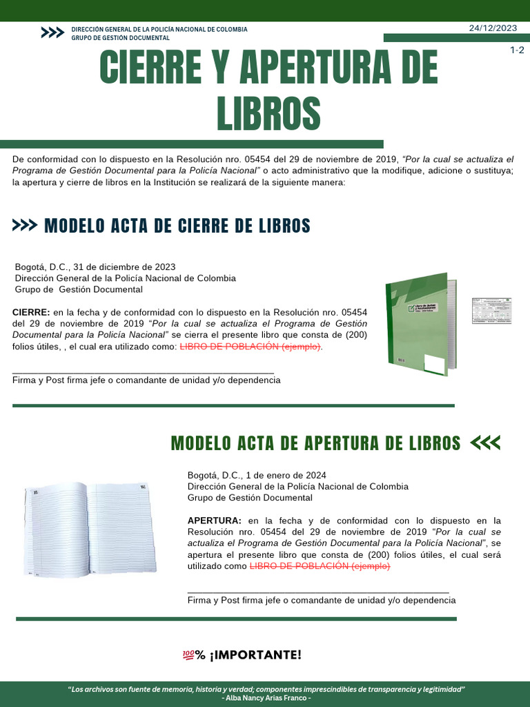 Boletin Informativo Cierre y Apertura de Libros - 231230 - 160135 | PDF