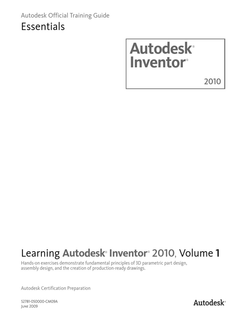 Learning Autodesk Inventor 2010 - Volume 1 Slipstream | PDF | Prototype ...