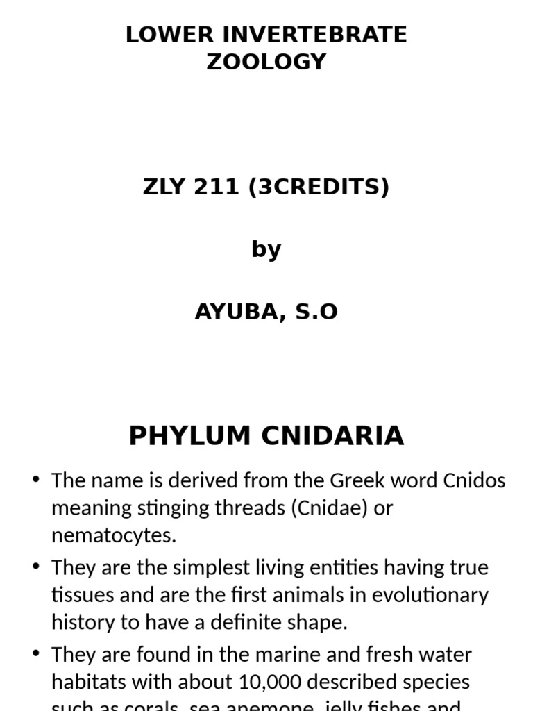 Zly 211 Module 1 | PDF | Venomous Animals | Aquatic Animals
