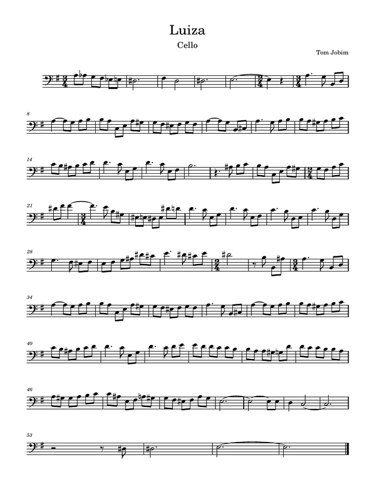 Luiza Tom Jobim Cello | PDF