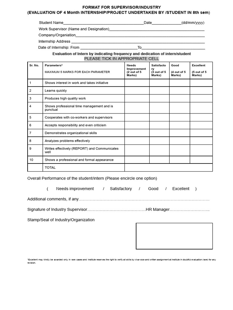 Evaluation Sheet | PDF
