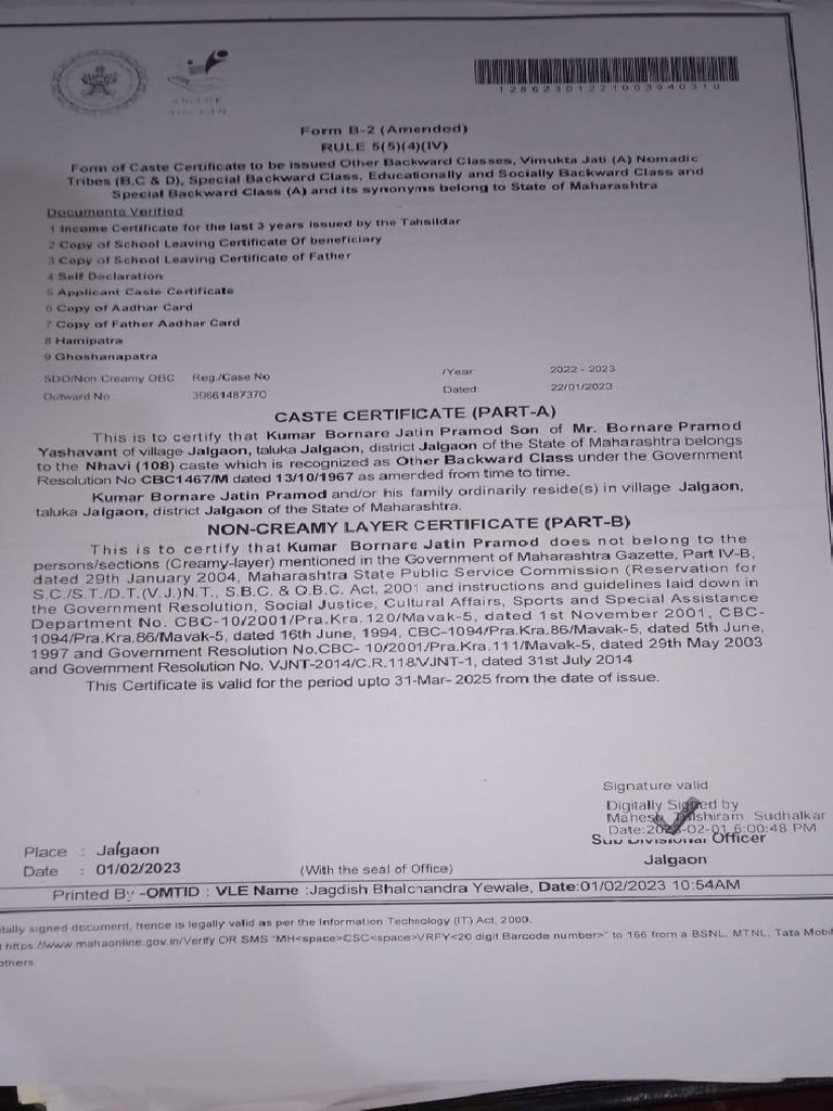 Non Cremi-Layer | PDF