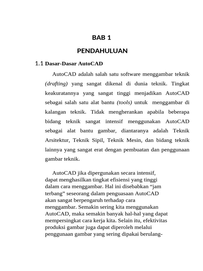 Laporan Autocad Alfin | PDF