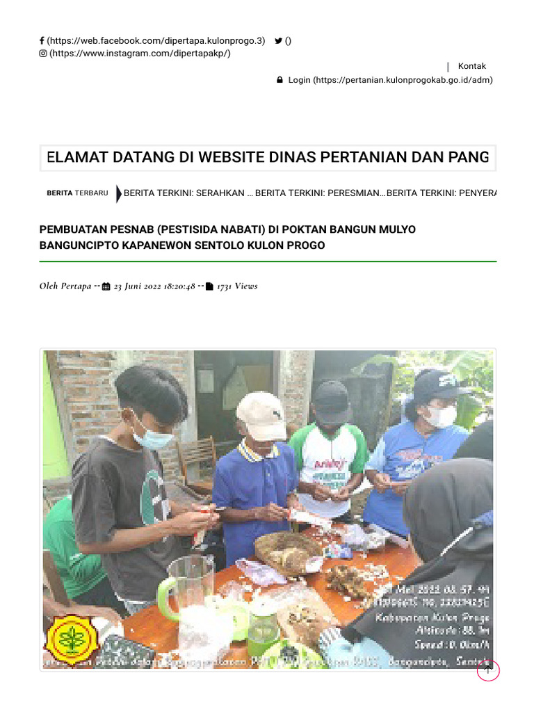 Dipertapa - Pembuatan Pesnab (Pestisida Nabati) Di Poktan Bangun Mulyo ...