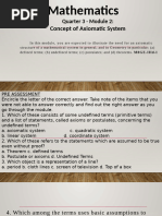Week 1-2:: Mathematical System (Undefined Terms, Defined Terms, Axioms ...