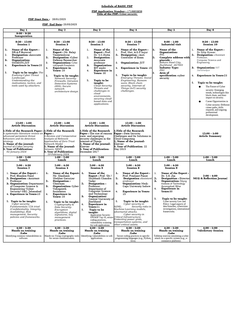 Cs Fdp Schedule 7 2 Pdf Security Computer Security