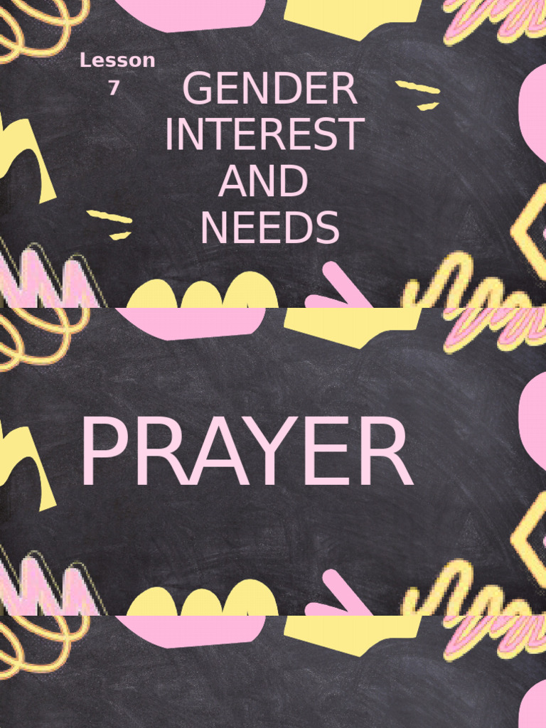 LESSON 7 Gender Interest and Needs | PDF | Woman | Family Planning