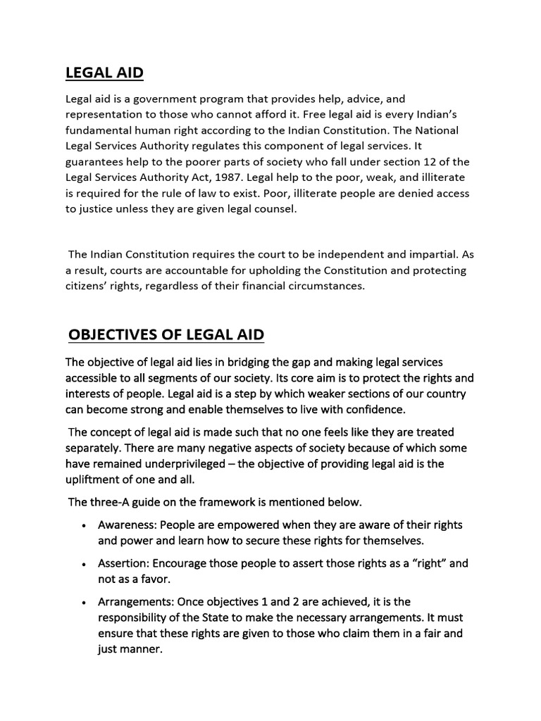 Understanding Legal Aid in India | PDF | Legal Aid | Lawyer