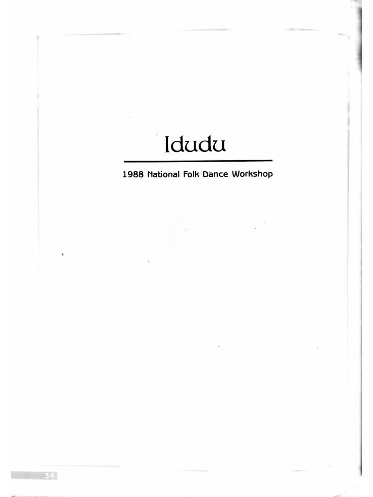 Idudu Dance Literature | PDF