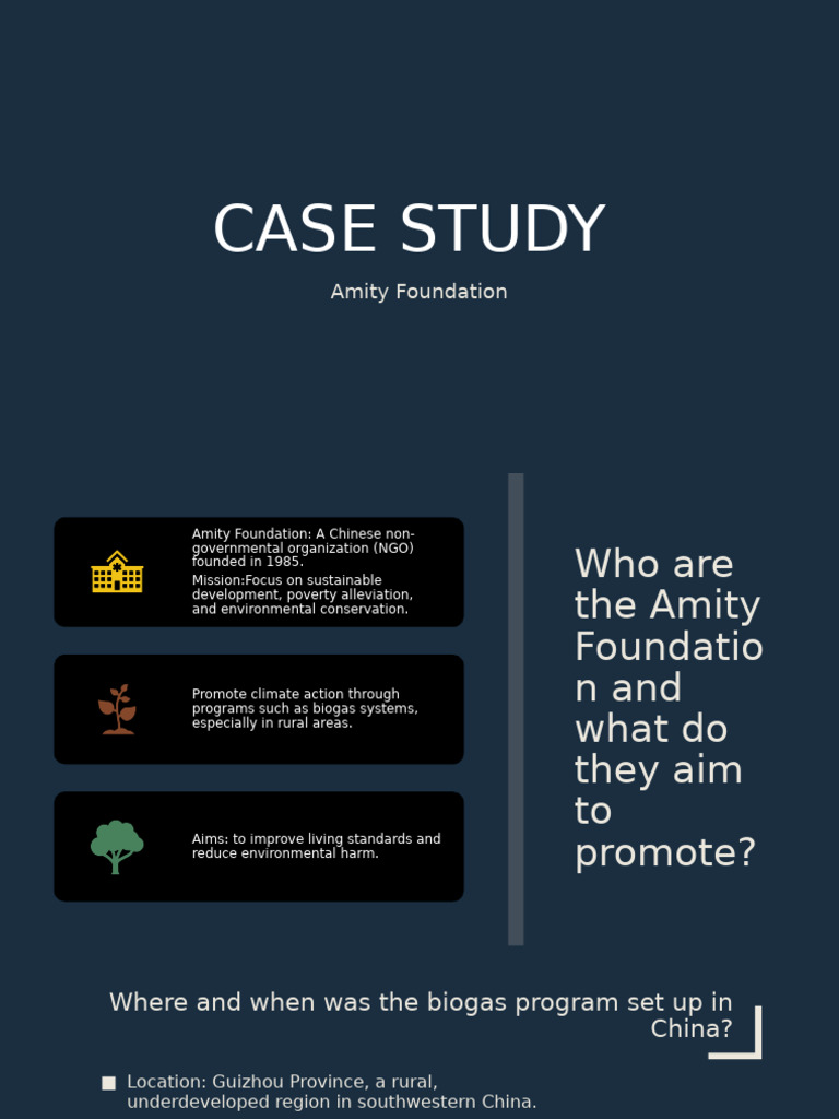 Case Study Amity Foundation | PDF | Biogas | Anaerobic Digestion