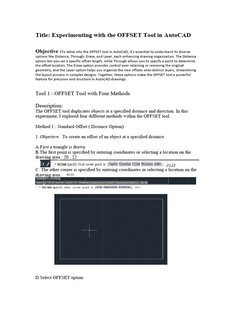 Exploring AutoCAD's OFFSET Tool | PDF