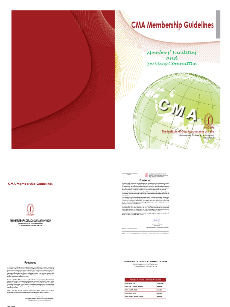 CMA Membership Guide | PDF | Accountant | Taxes