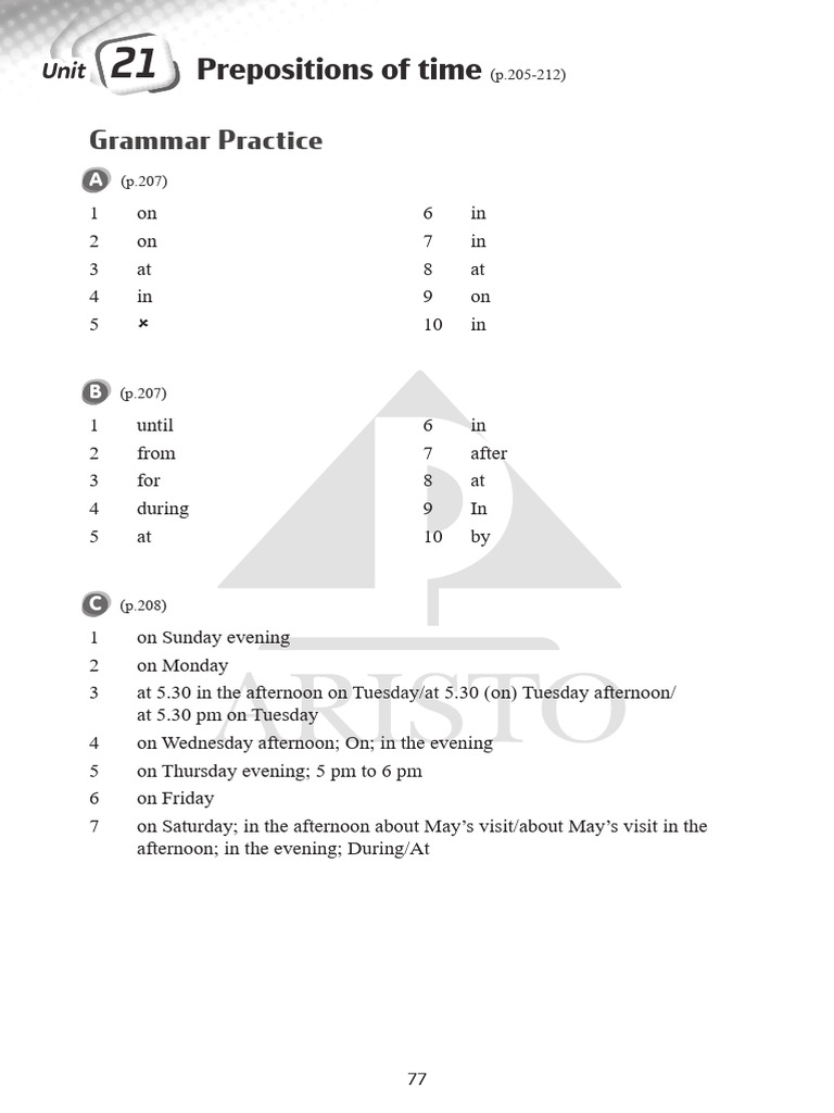 Mastering Time Prepositions in English | PDF