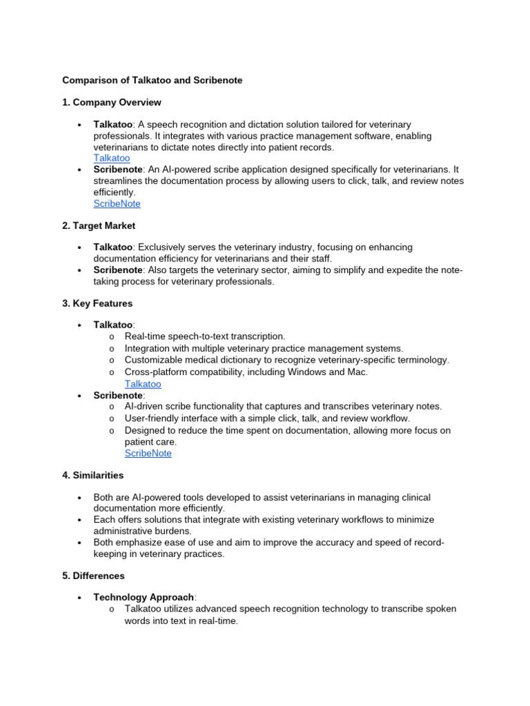Comparison of Talkatoo and Scribenote | PDF | Speech Recognition | Software