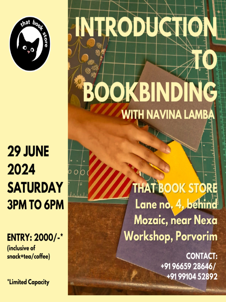 Bookbinding Workshop Porvorim | PDF
