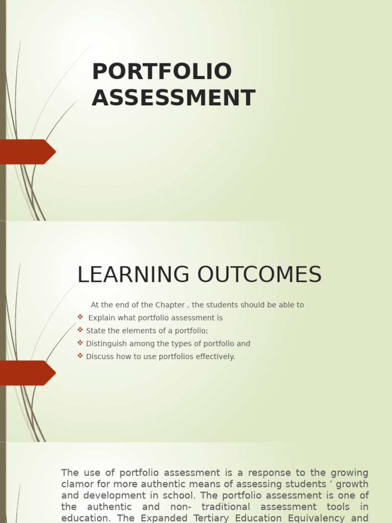 Portfolio Assessment