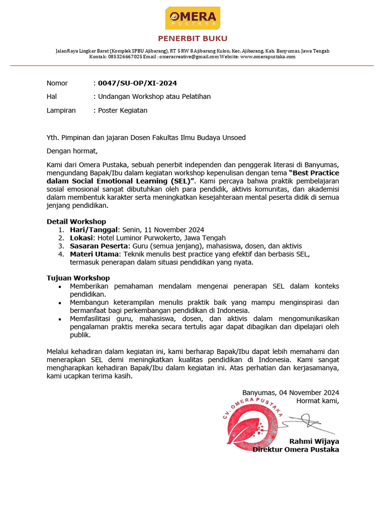 Surat Undangan FIB | PDF