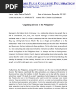 Perception On The Legalization of Divorce Among Students of Lawy High ...
