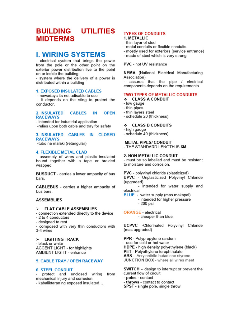 Building Utilities | PDF | Switch | Insulator (Electricity)