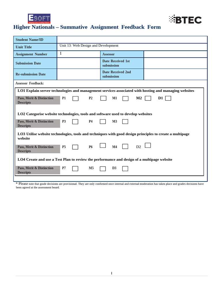 8315-1723613590238-Unit 13 - WDD Assignment (2024 Update) | PDF | World Wide Web | Internet & Web
