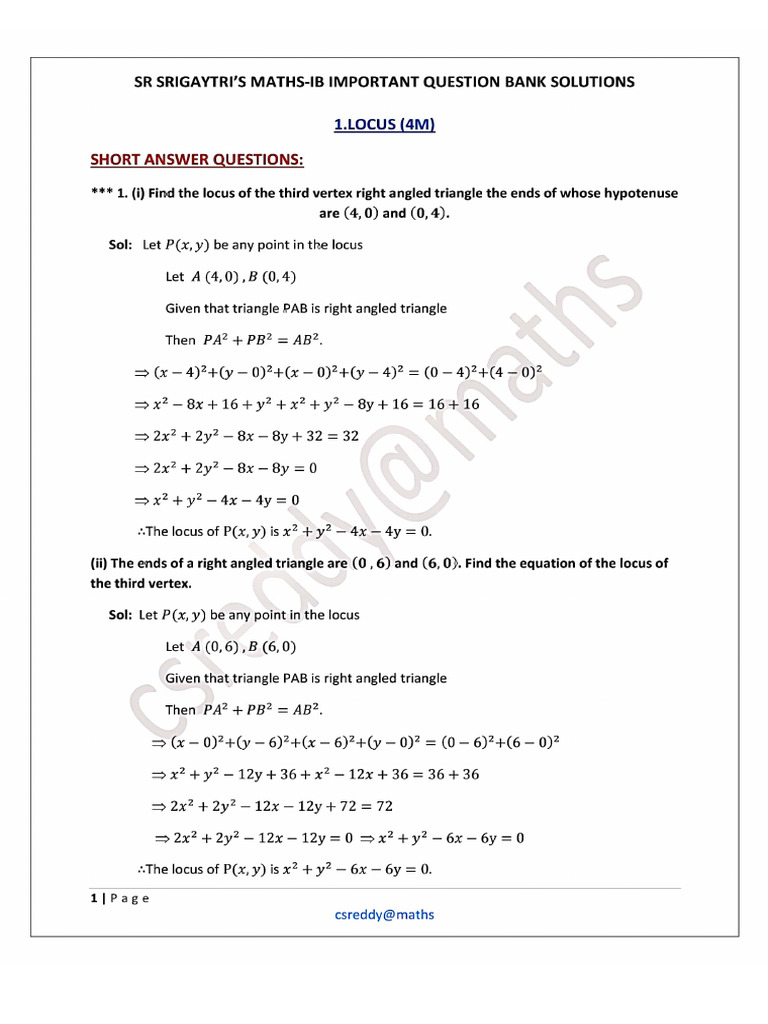 Ib Important Questions & Answers For Ut | PDF