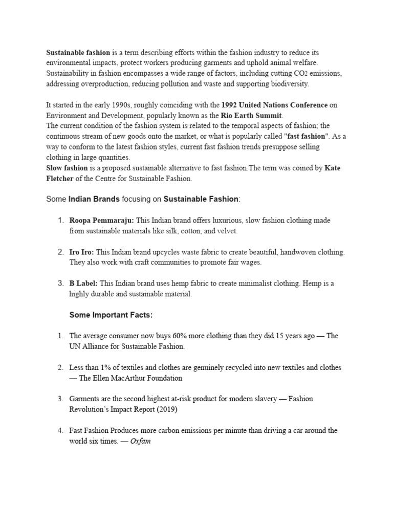 Sustainable Fashion Insights | PDF