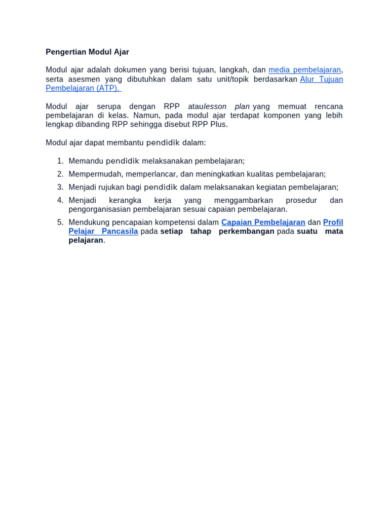 Pengertian Modul Ajar 7 | PDF