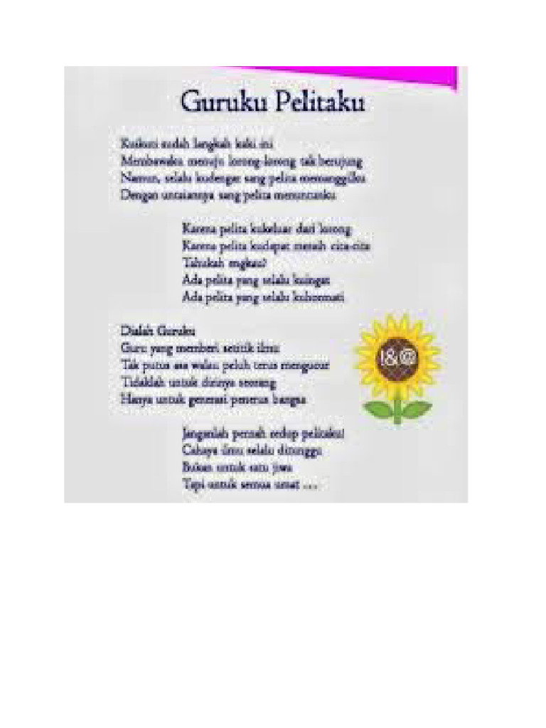 Puisi Guruku Pelitaku | PDF