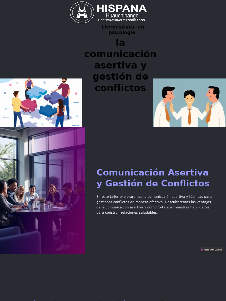 Comunicación Asertiva y Conflictos | PDF | Ciencias del comportamiento ...
