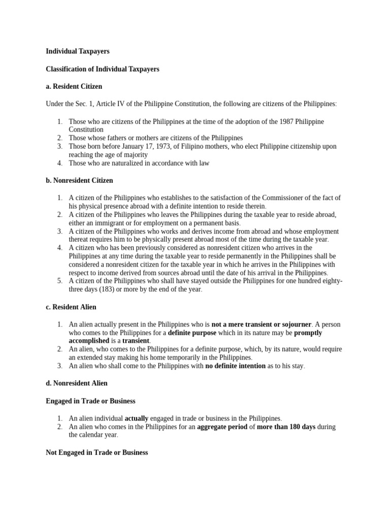 Individual Taxpayers | PDF | Taxes | Capital Gains Tax