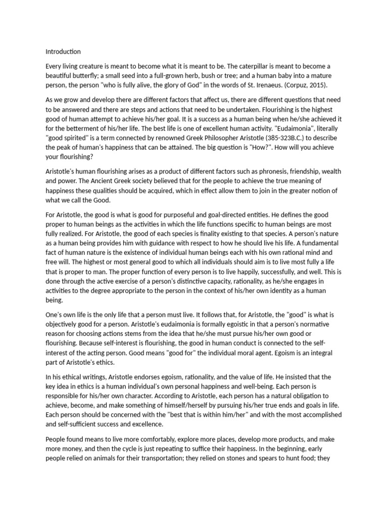 Human Flourishing Word | PDF | Theism | Science