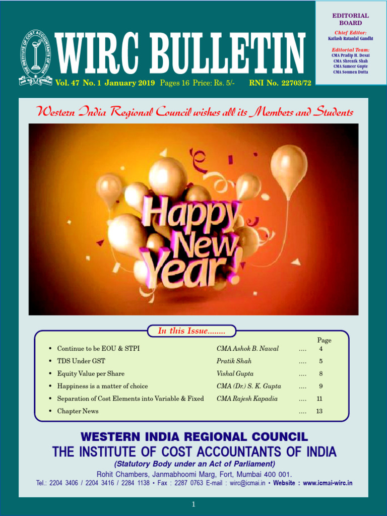 WIRC Bulletin: CMA Updates | PDF | Taxes | Value Added Tax
