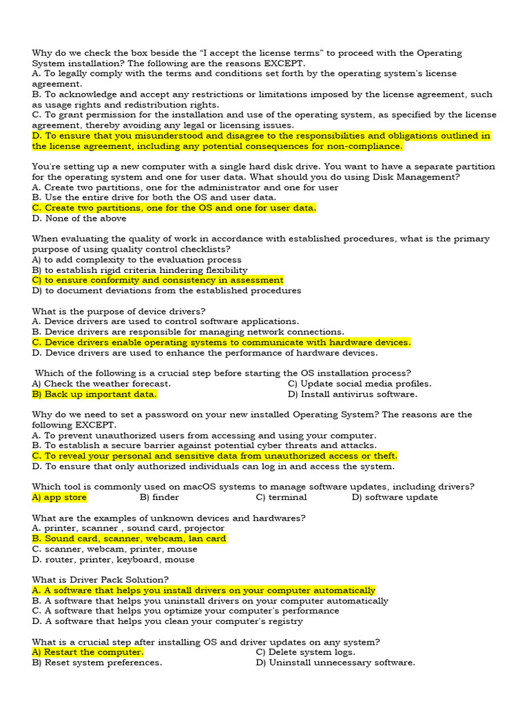 Final Reviewer Css 2nd Quarter | PDF | Operating System | Installation (Computer Programs)