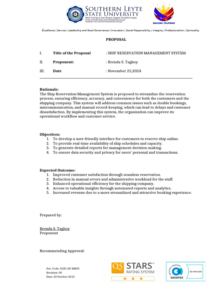 QF-MR05 Proposal | PDF QF-MR05 Proposal | PDF