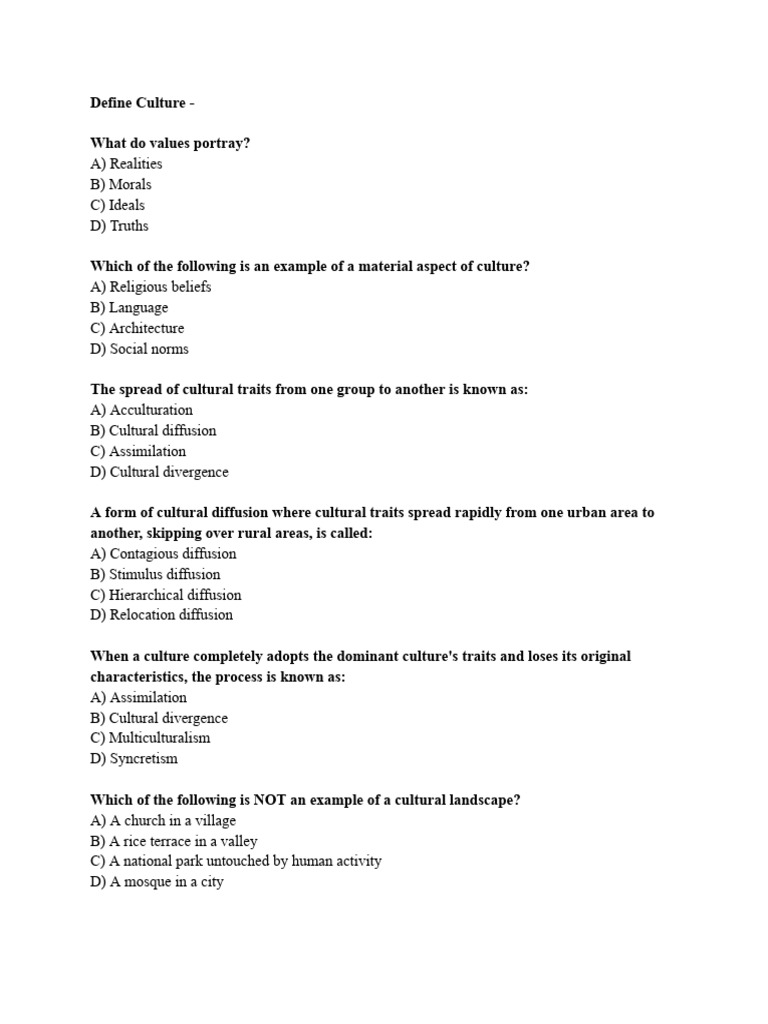 APHUG Culture Review | PDF