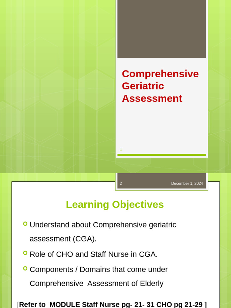 1.4 Comprehensive Geriatric Assessment | PDF | Cardiovascular Diseases ...