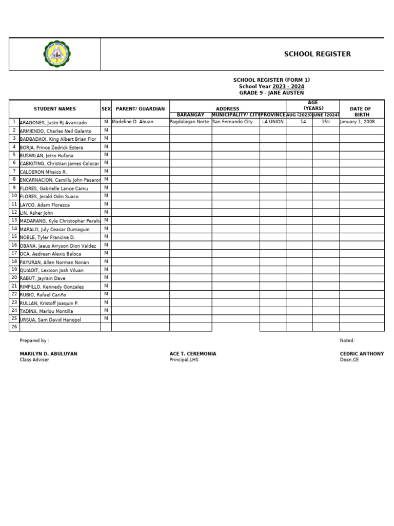 Form 1 Grade 9 Jane Austen 1 | PDF