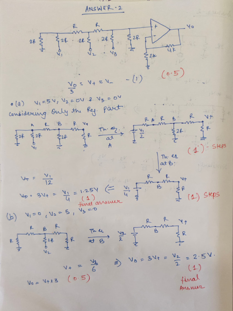EE 204 Endsem Answerkey 2024 | PDF