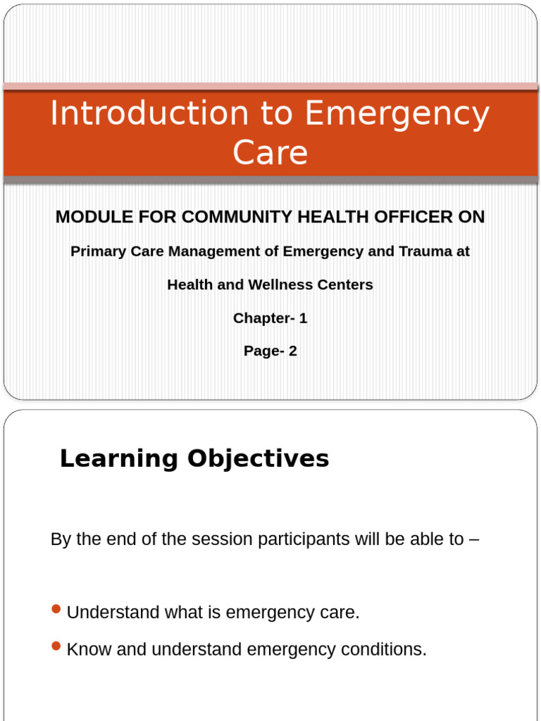 Emergency Care - Introduction To Emergency Care | PDF | Emergency ...