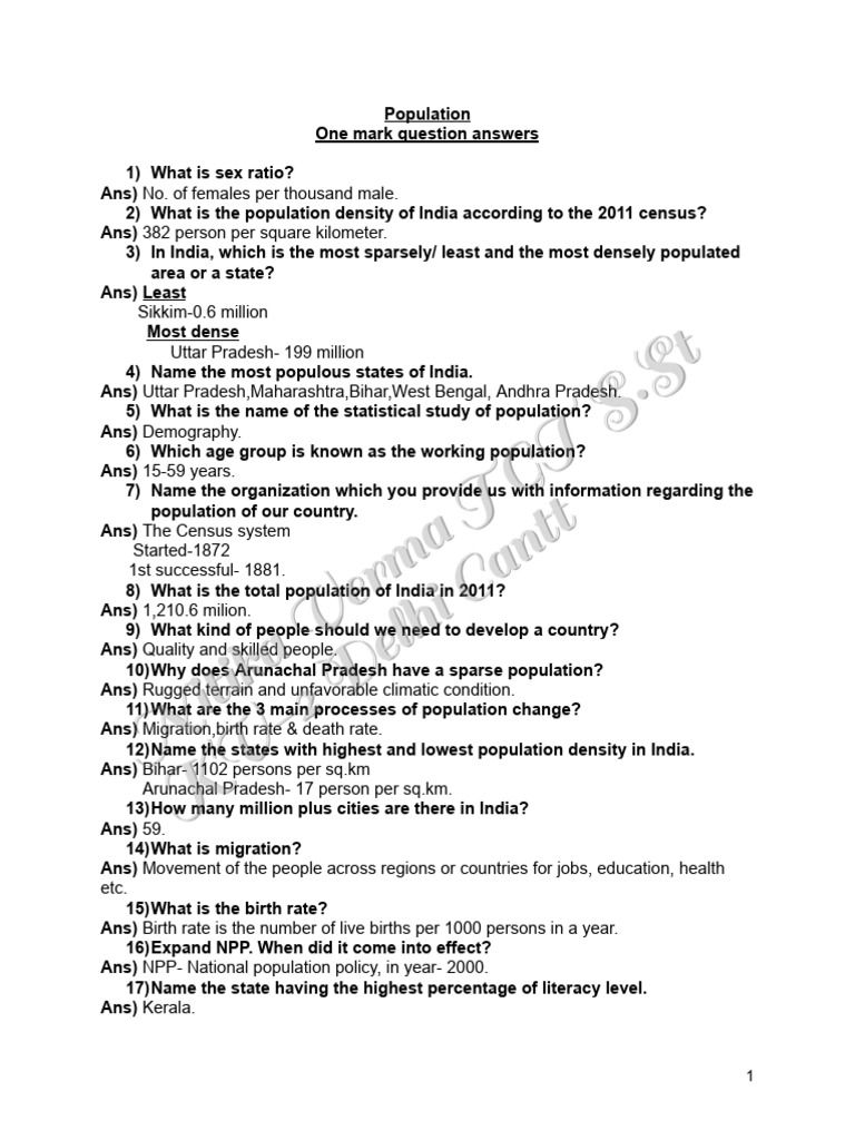 9 Geo Population | PDF | Literacy | Infant Mortality