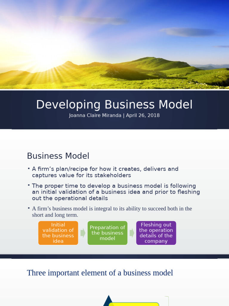 Developing Business Model-lecture-Week 4 | PDF | Business Model | Capital (Economics)