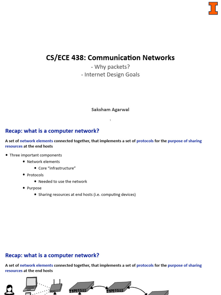 CS - ECE438 Lec2 InternetGoals | PDF | Computer Network | Network Packet